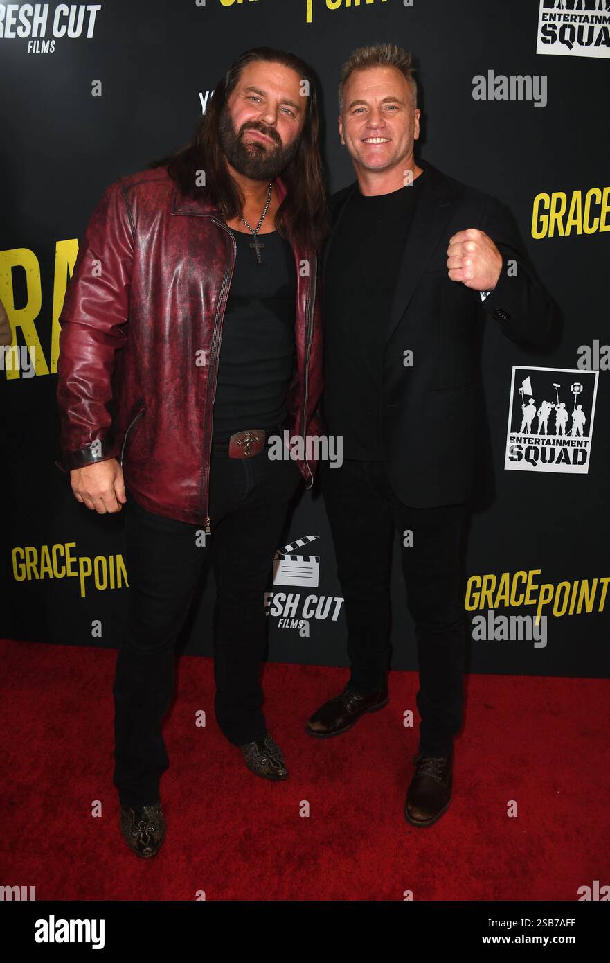 Actor James Storm and actor Sean Carrigan attend the premiere of "Grace ...