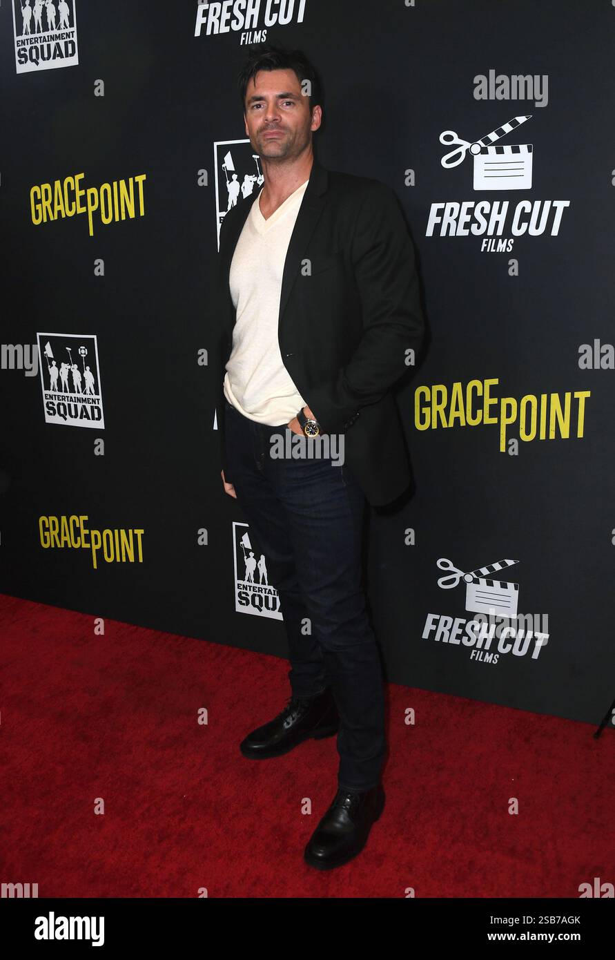 Actor Anthony Preston attends the premiere of "Grace Point" held at ...