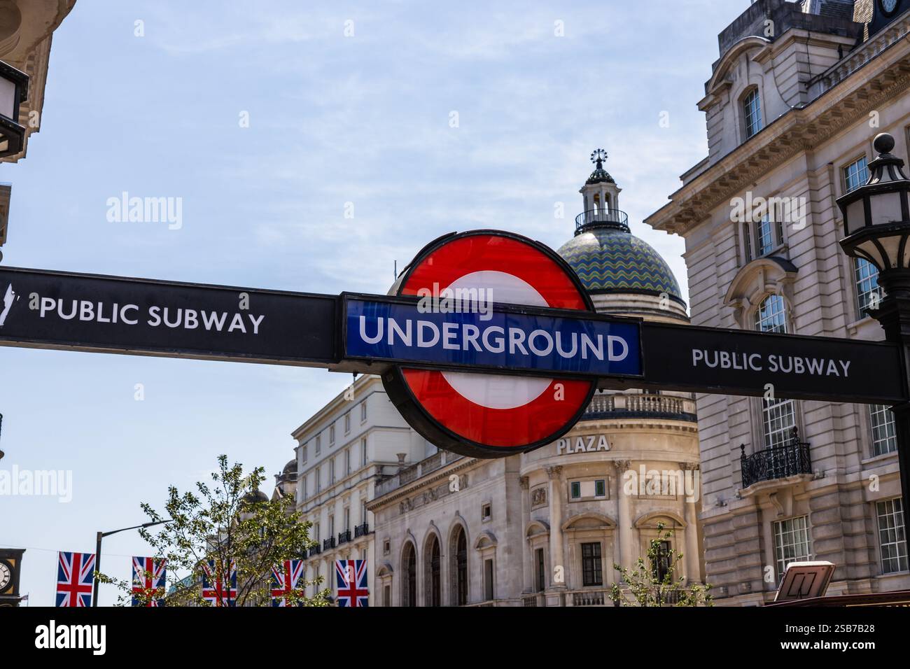 London Underground Sign at Public Subway Entrance with Historic ...