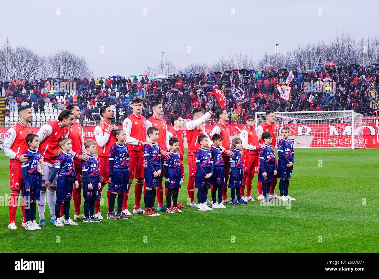 Monza, Italy. 01st Feb, 2025. AC Monza line up during AC Monza vs ...