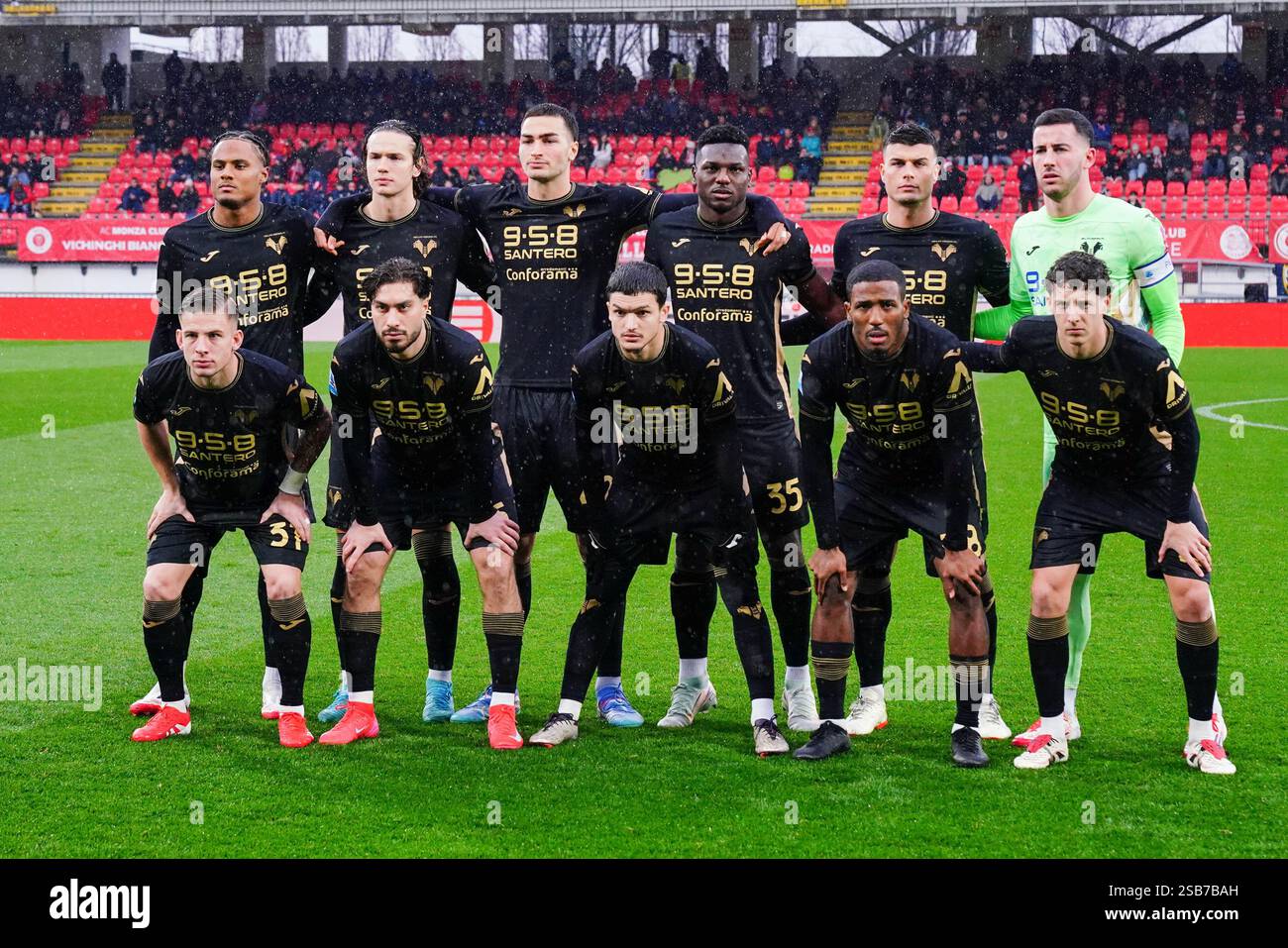 Hellas Verona FC line-up during AC Monza vs Hellas Verona FC, Italian ...
