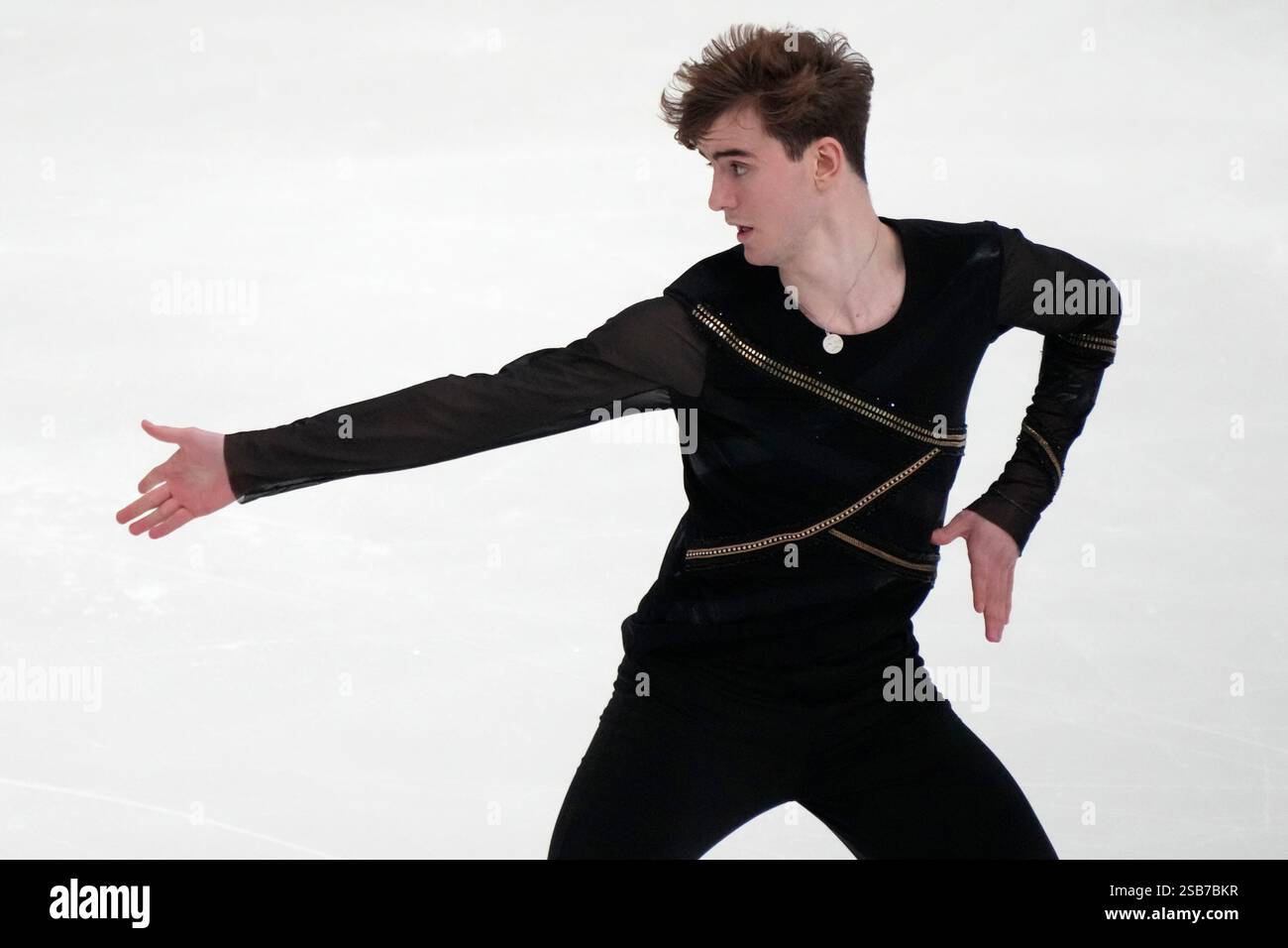 Edward Appleby of Great Britain performs during the men's free skating ...