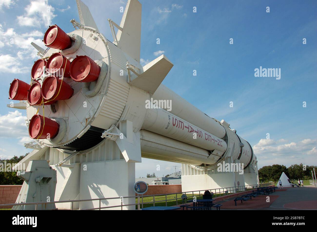 Display of multiple rockets at the Kennedy Space Center, showcasing ...