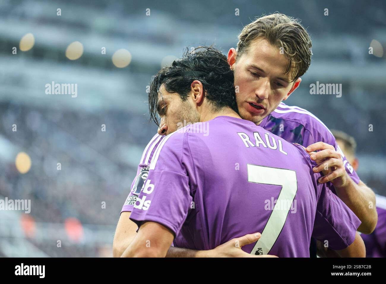 Newcastle, UK. 01st Feb, 2025. Raul Jimenez of Fulham celebrates his ...
