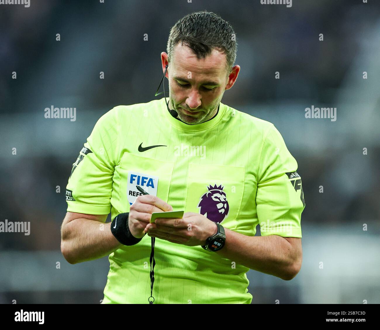 Newcastle, UK. 01st Feb, 2025. Referee Chris Kavanagh in action during ...