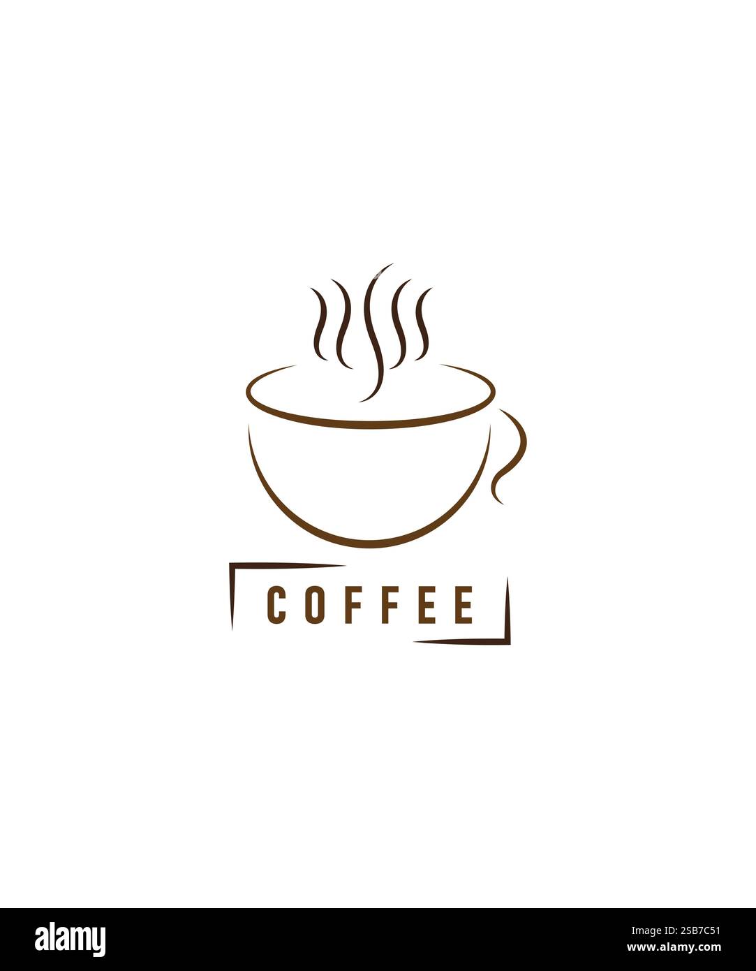 abstract Coffee cup logo, Coffee shop logo design, vector illustration ...