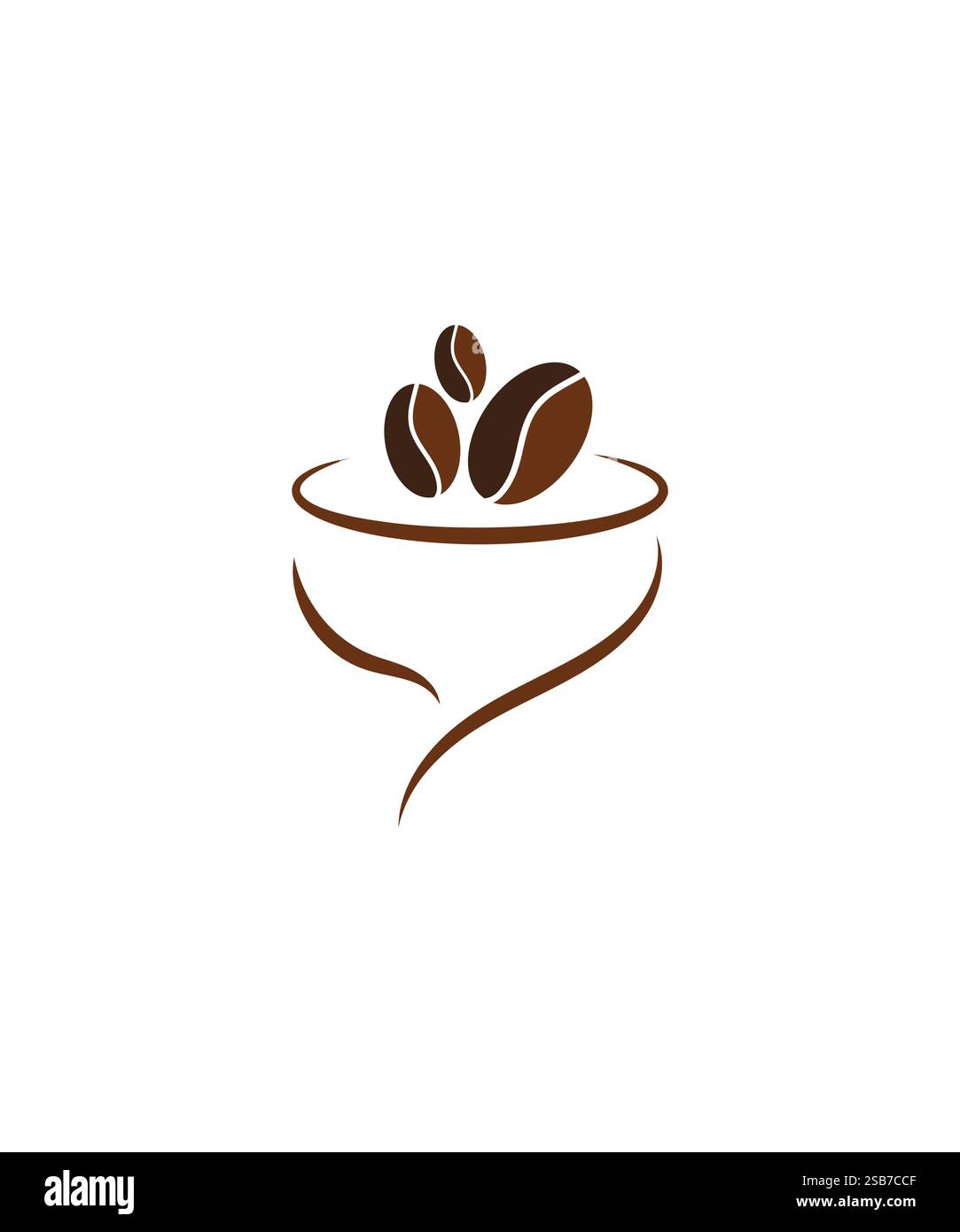 Coffee bean logo design, abstract Coffee cup logo, Coffee shop logo ...