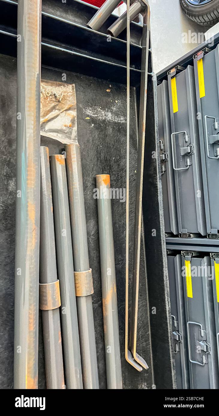 Rusted Metal Support Poles for Construction Use Stock Photo - Alamy