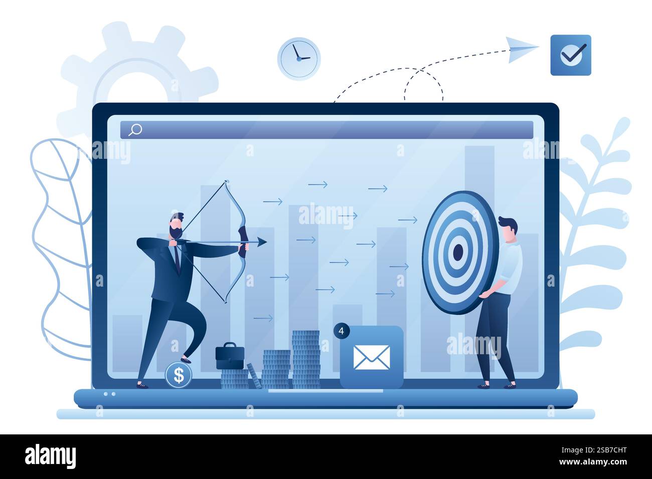 Marketing concept background. Targeting,reaching audience, promotion ...