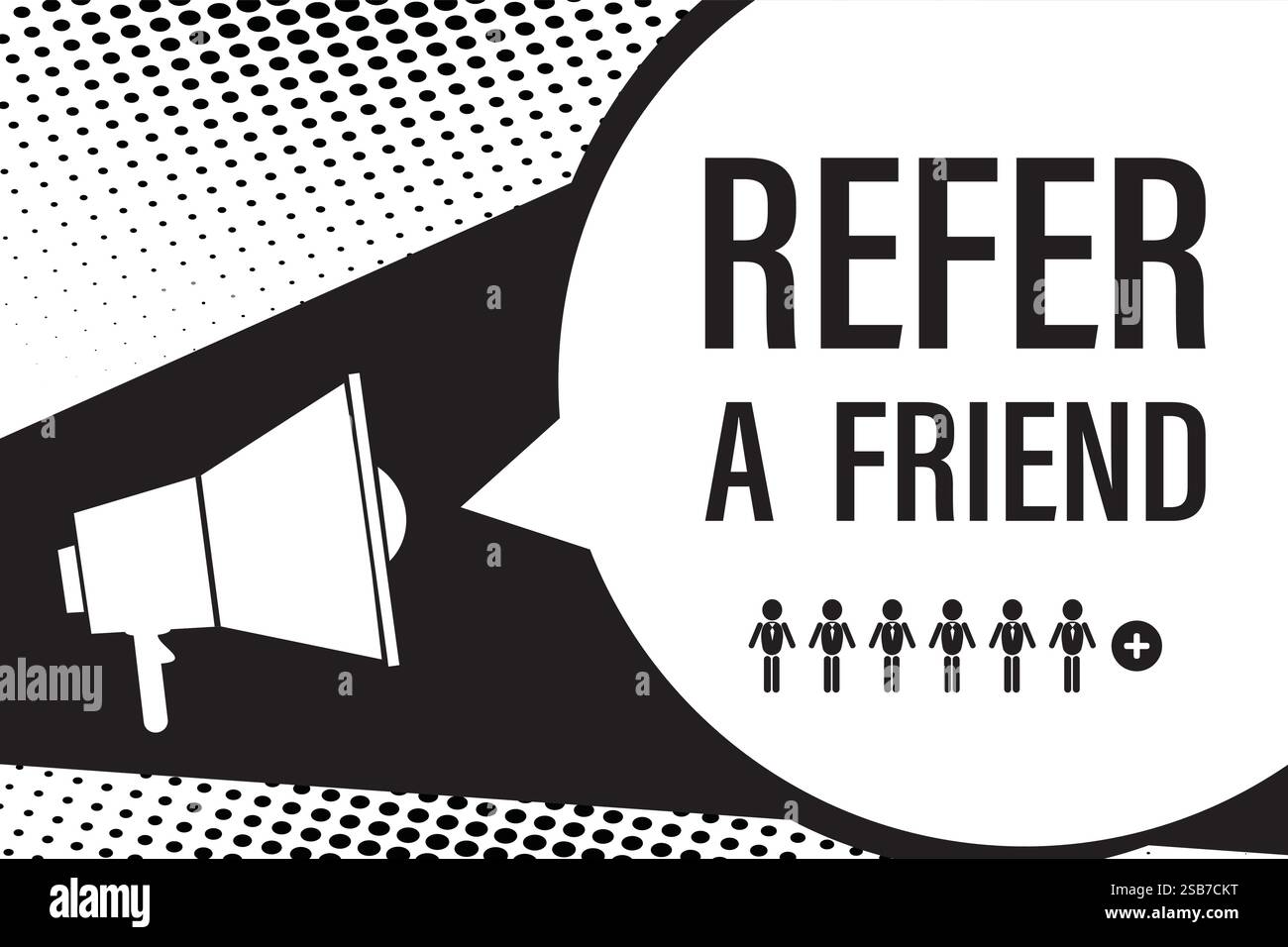 Black refer friend speech Stock Vector Images - Alamy