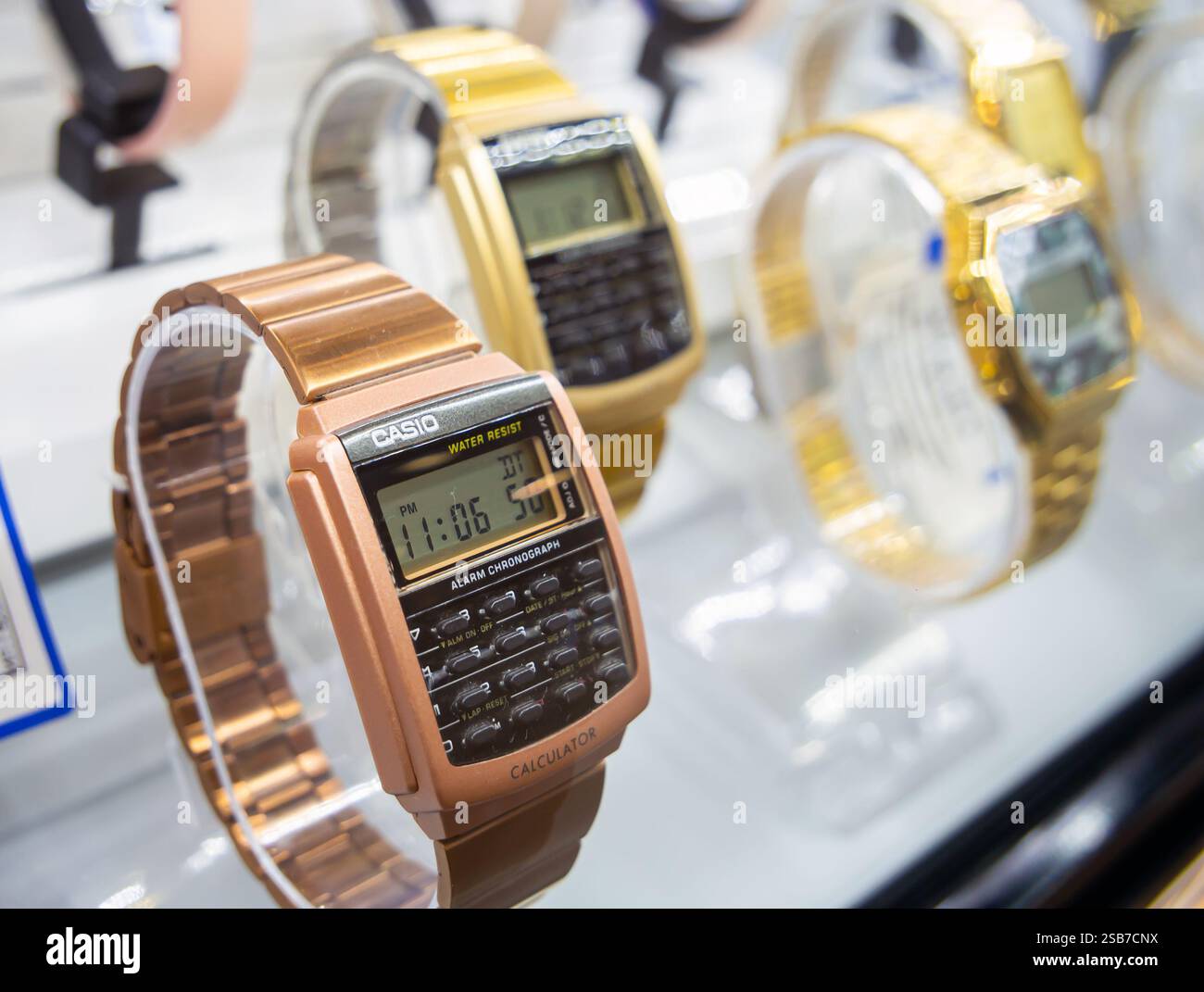 Sochi, Russia - March 21, 2024: Electronic watches of the brand "Casio ...