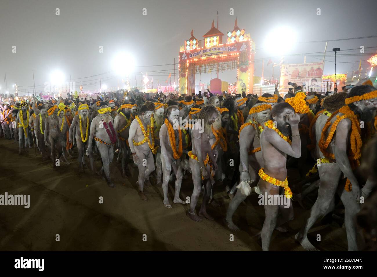 Holymen and others take holy dip on the occasion of Makar Sankranti ...