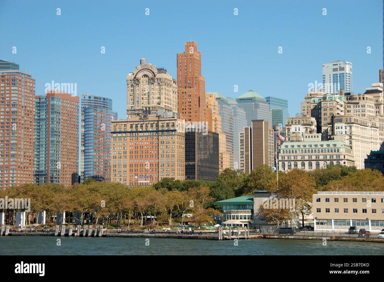 Stunning view of New York City's iconic skyline from the water ...
