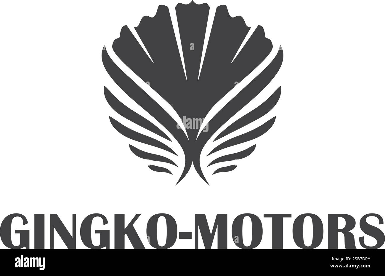 Gingko leaf and wings logo Stock Vector Image & Art - Alamy