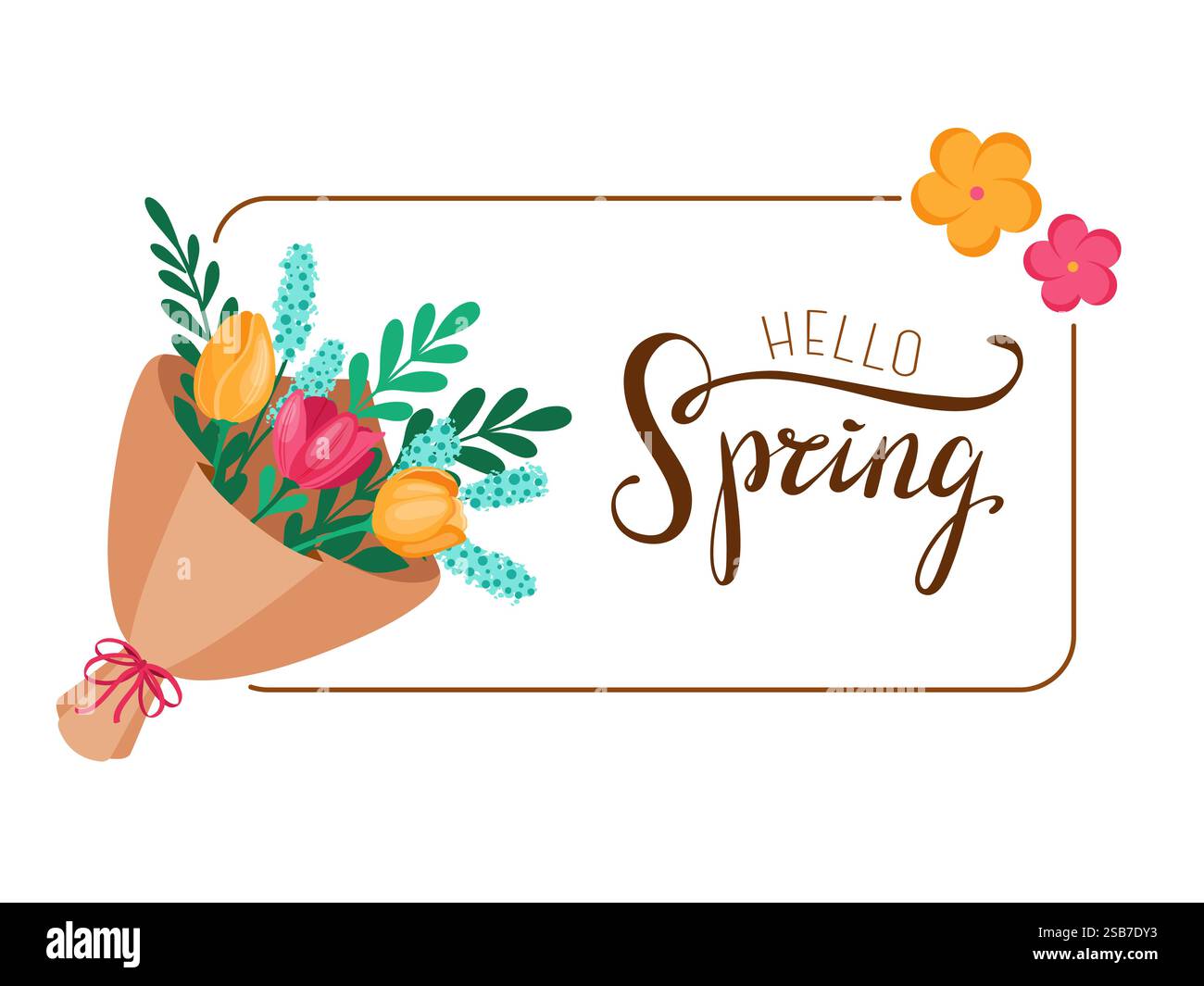 Hello Spring. A Vibrant and Beautiful Floral Composition. Bouquet of ...