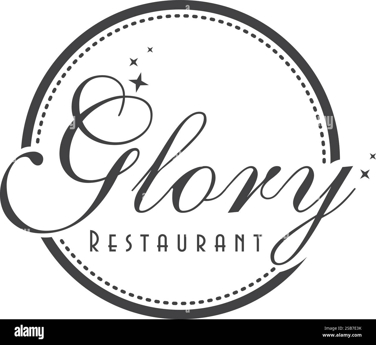Circular glory word logo design Stock Vector Image & Art - Alamy