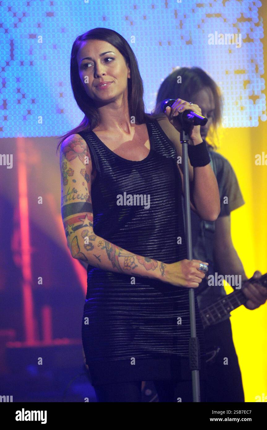 Milan Italy 07/10/2008:Syria, Italian singer, during the television ...