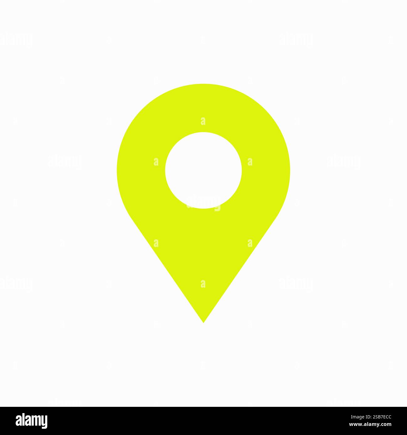 Location Pin Icon In Flat Vector Illustration Symbolizing Navigation ...