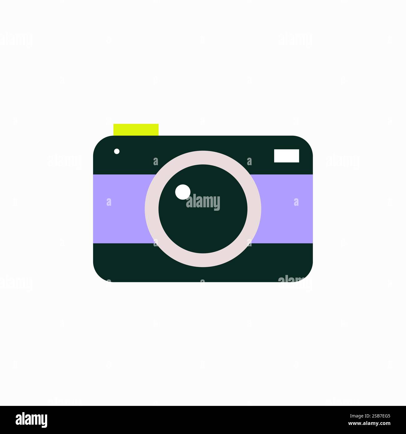 Digital Camera In Flat Vector Illustration Symbolizing Photography ...