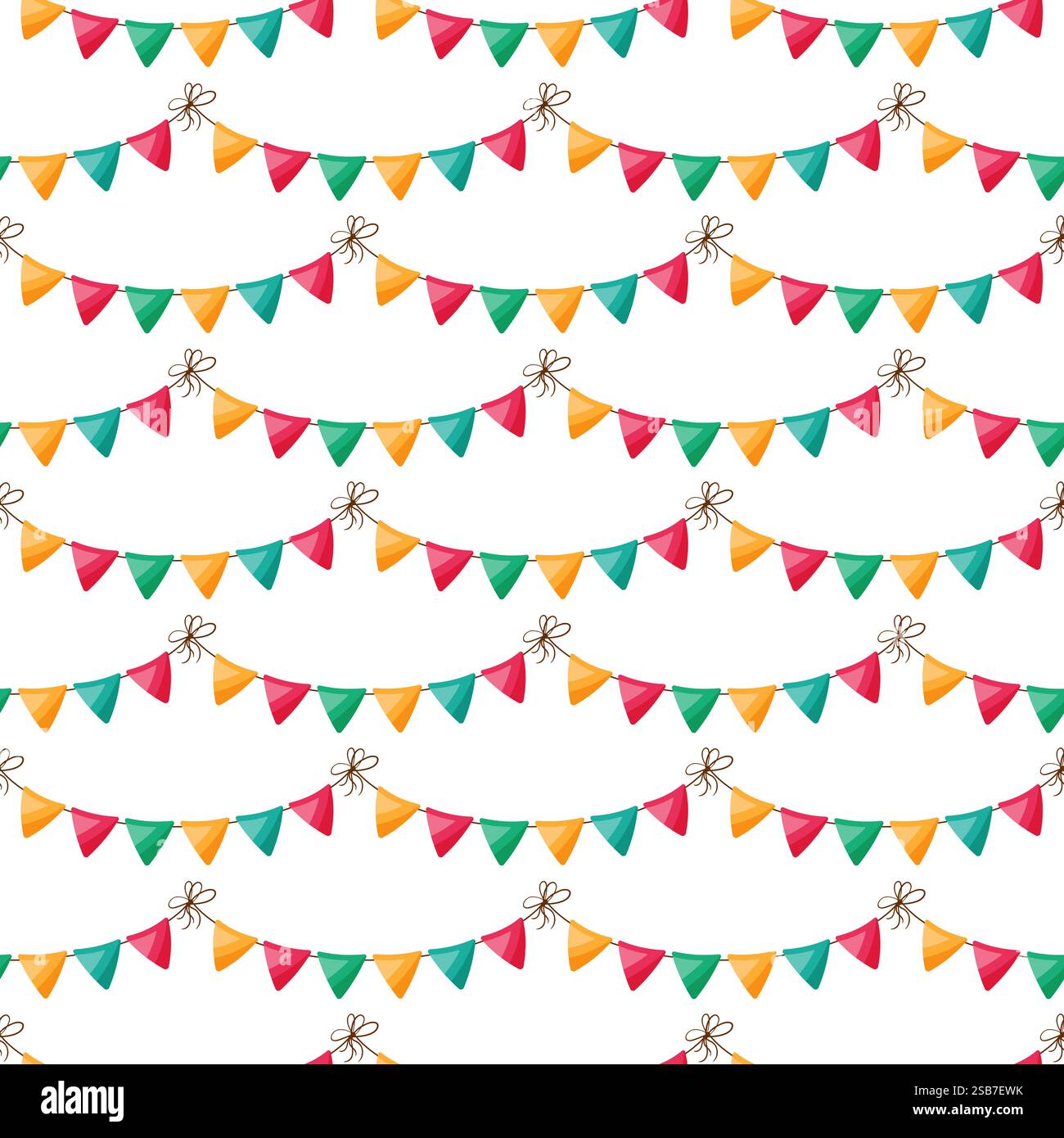 A festive seamless pattern of colorful flags. For celebrations and ...