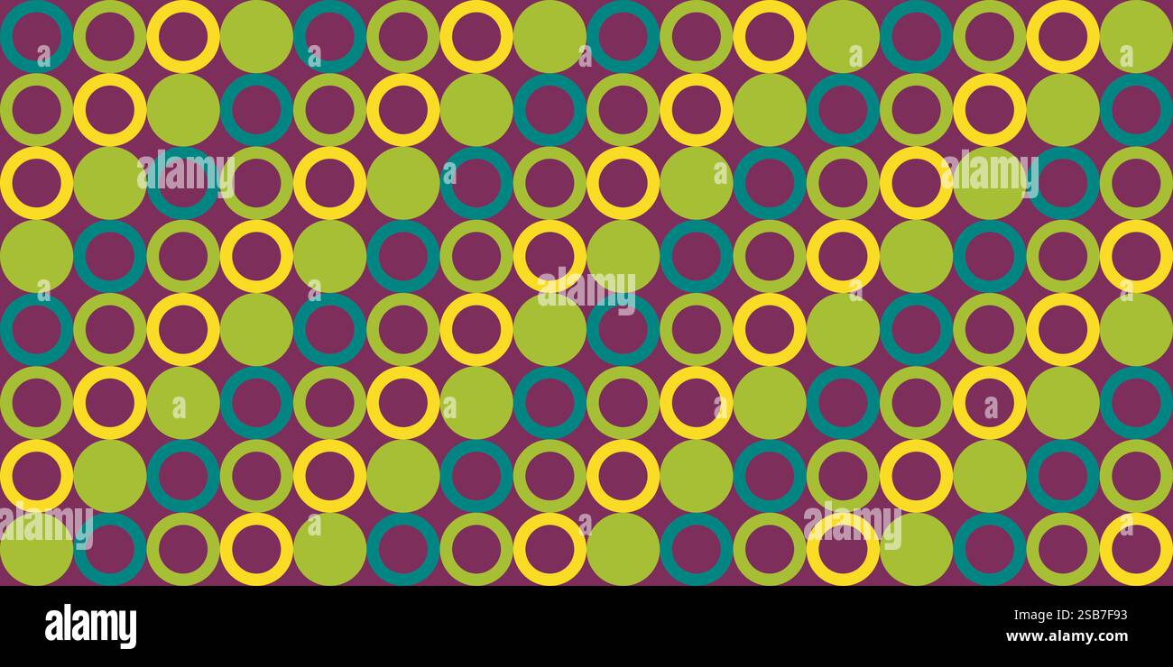 A vibrant array of circles in various colors is arranged in a pattern ...