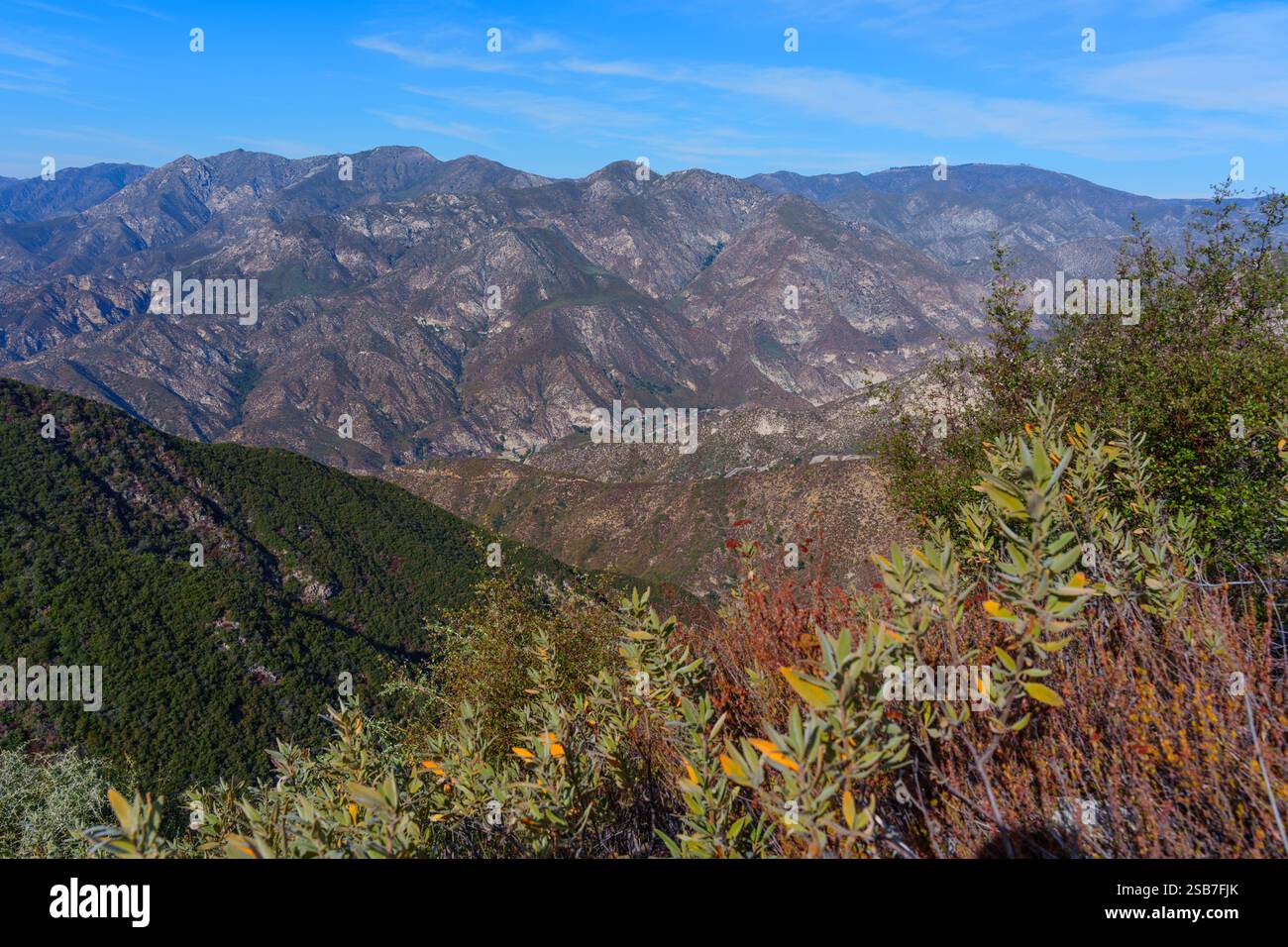 Expansive view of rugged mountain ranges and valleys in Southern ...