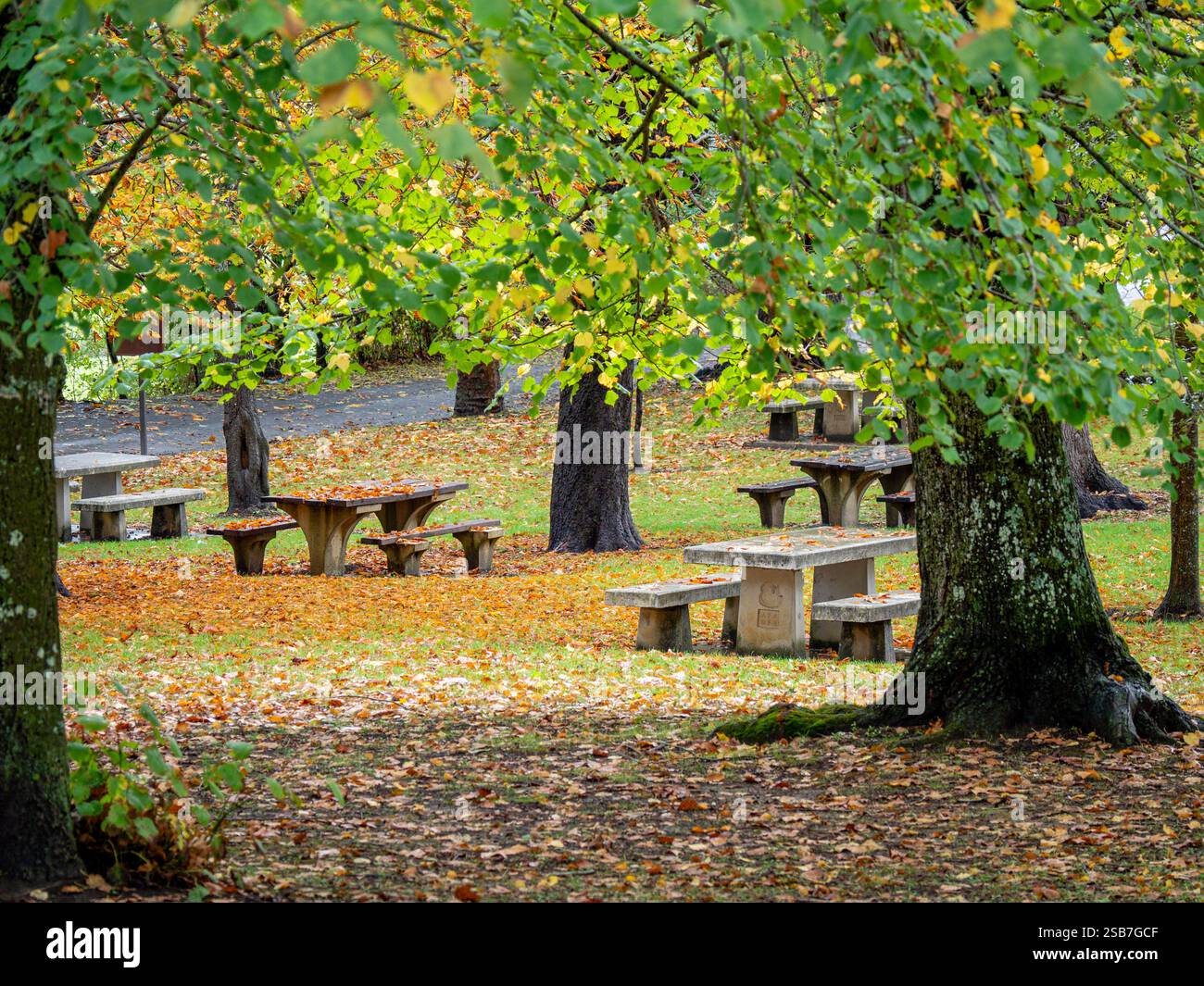 Sanctuary of Our Lady of the Oak park, Artziniega, Alava, Basque ...