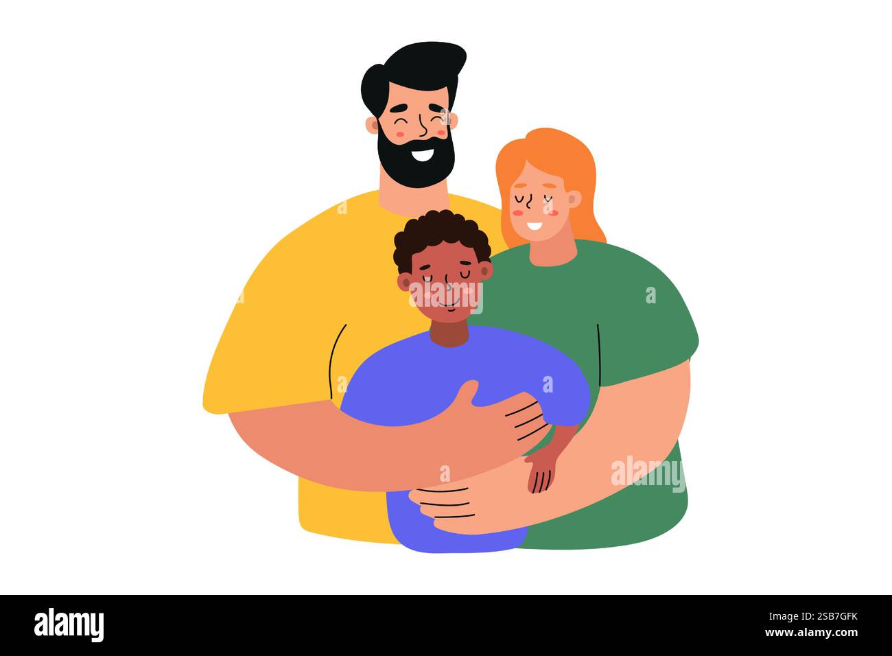 Family together multicultural Cut Out Stock Images & Pictures - Alamy