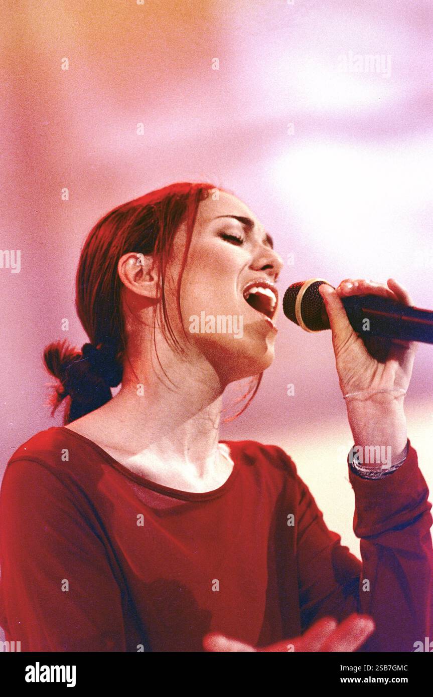 Milan Italy 10/09/1996 : Syria,Italian singer, during the television ...