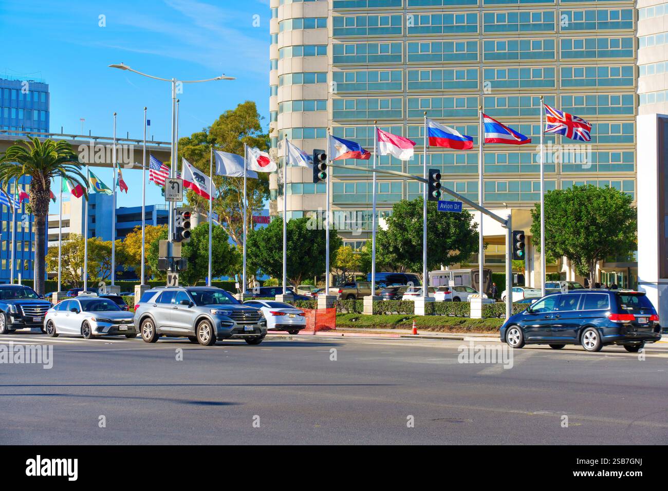 Los Angeles, California - January 6, 2025: Vibrant display of ...