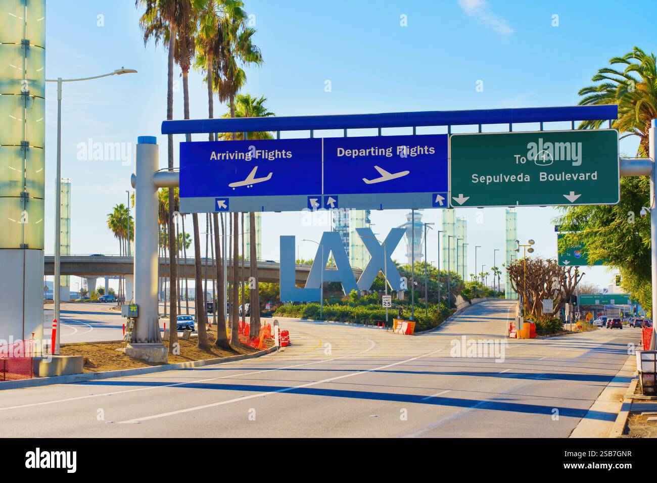 Los Angeles, California - January 6, 2025: Clear signage at LAX ...