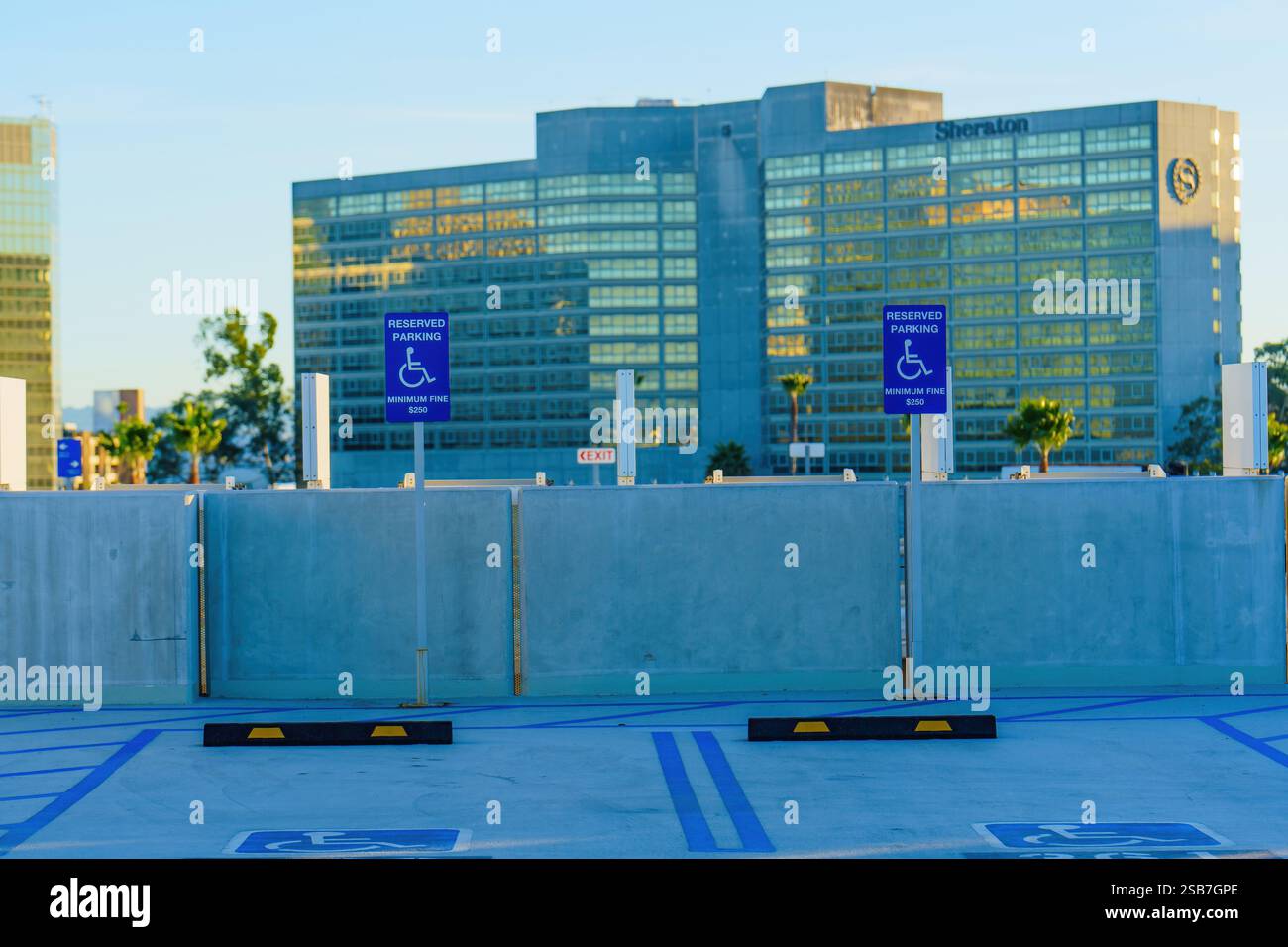 Los Angeles, California - January 6, 2025: Reserved handicap parking ...