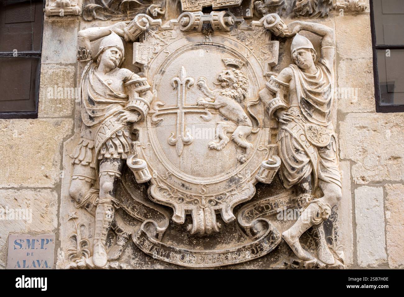 House of Santa Cruz or Eulate, with the arms of the Diaz de Santa Cruz ...