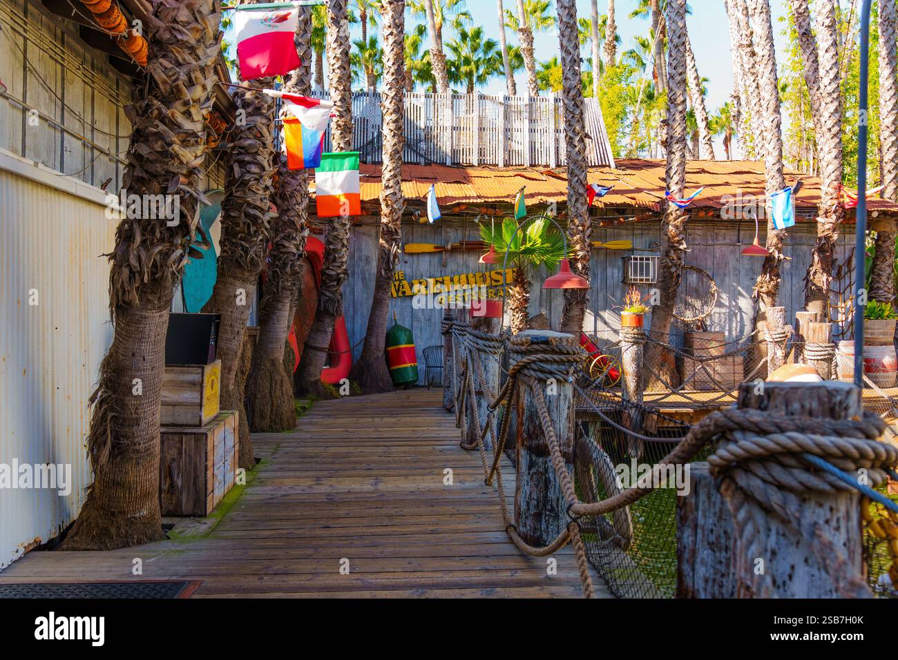 Los Angeles, California - December 17, 2024: Welcoming pathway leading ...