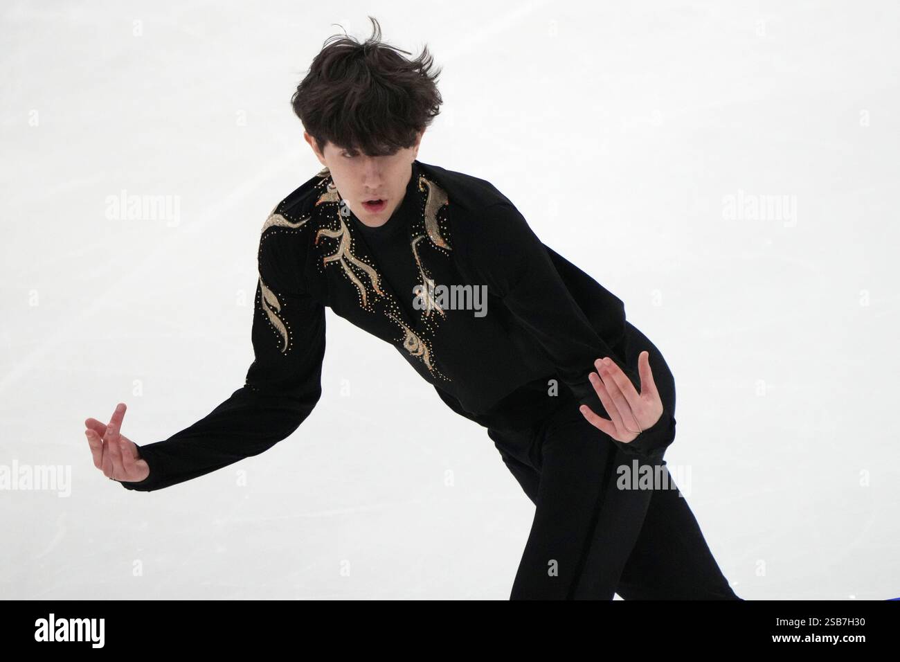 Adam Hagara of Slovakia performs during the men's free skating program ...