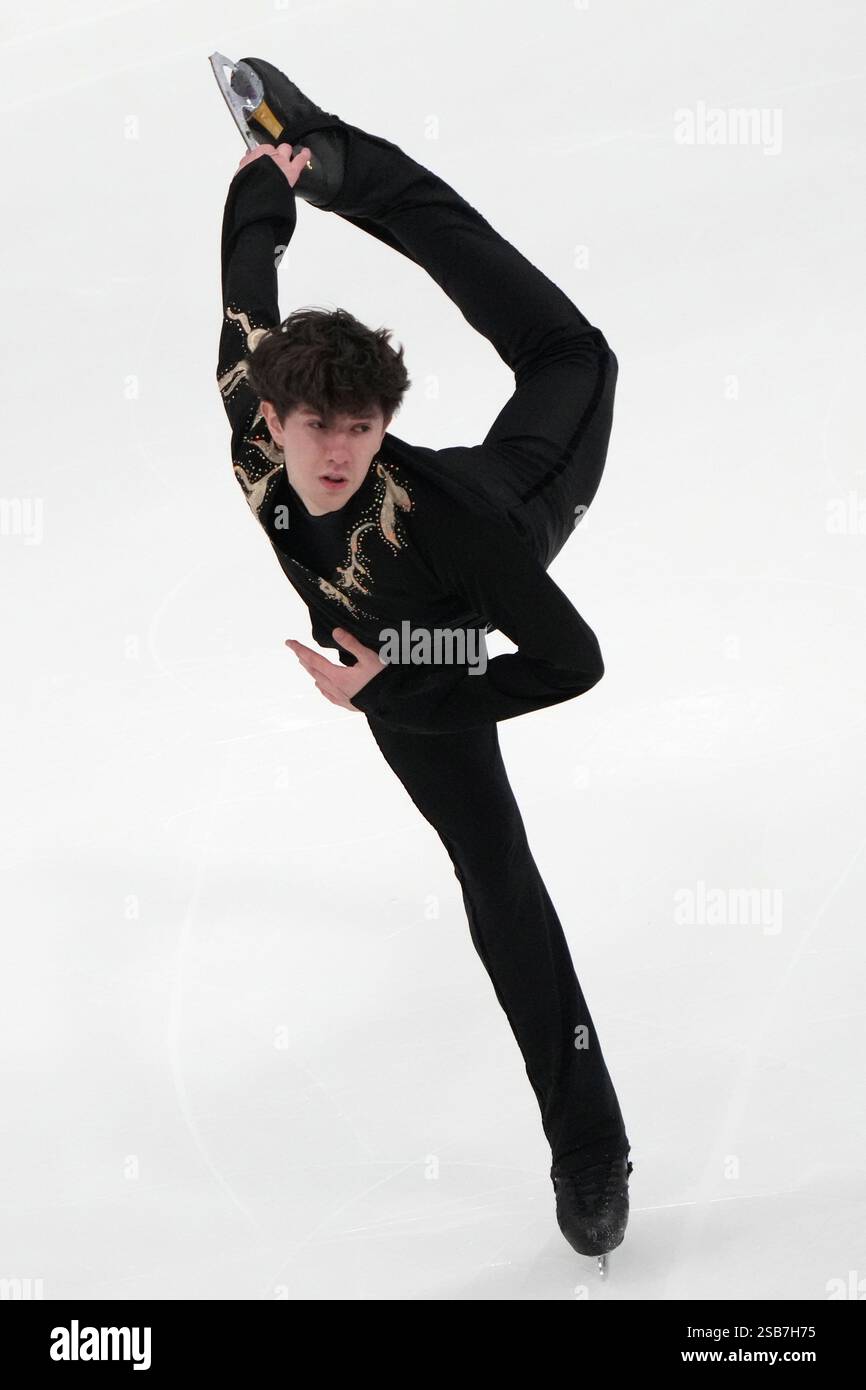 Adam Hagara of Slovakia performs during the men's free skating program ...