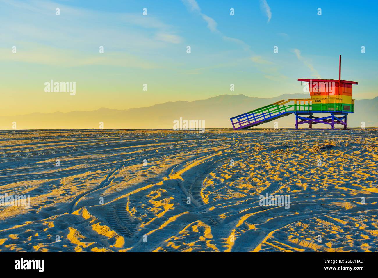 Los Angeles, California - December 18, 2024: Pride flag-themed ...