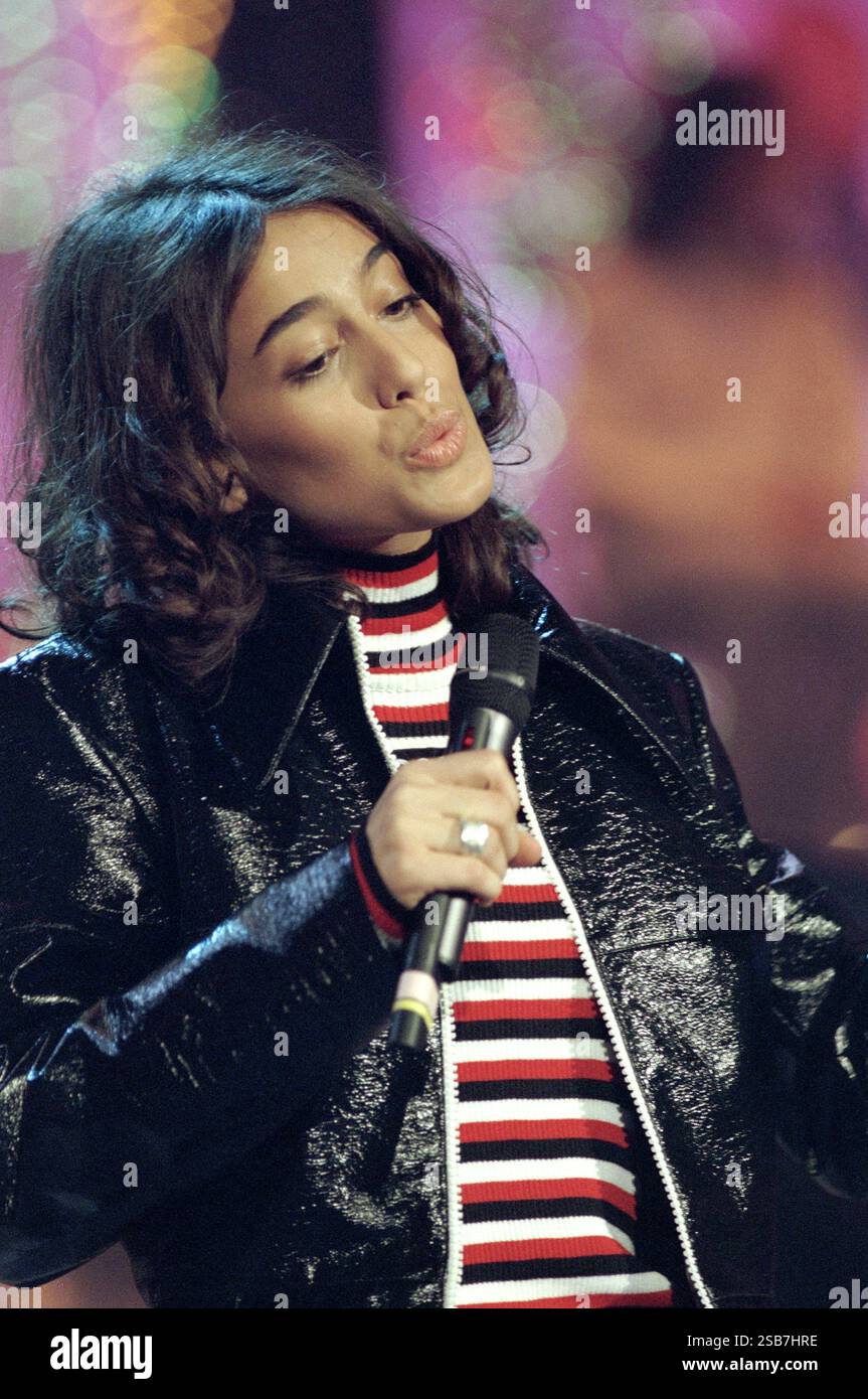Sanremo Italy 25/02/1996:Syria,Italian singer, during the television ...
