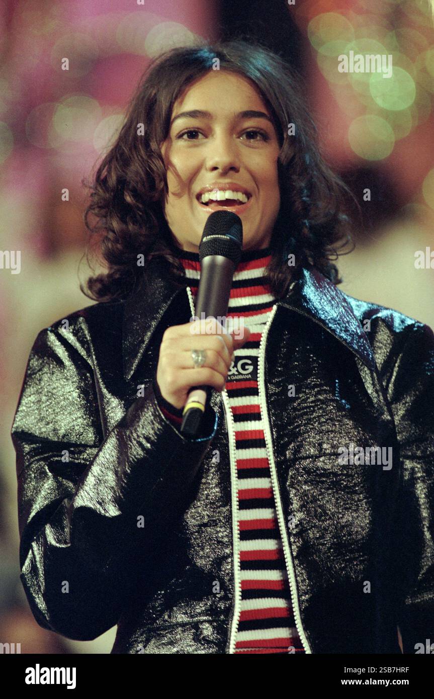 Sanremo Italy 25/02/1996:Syria,Italian singer, during the television ...