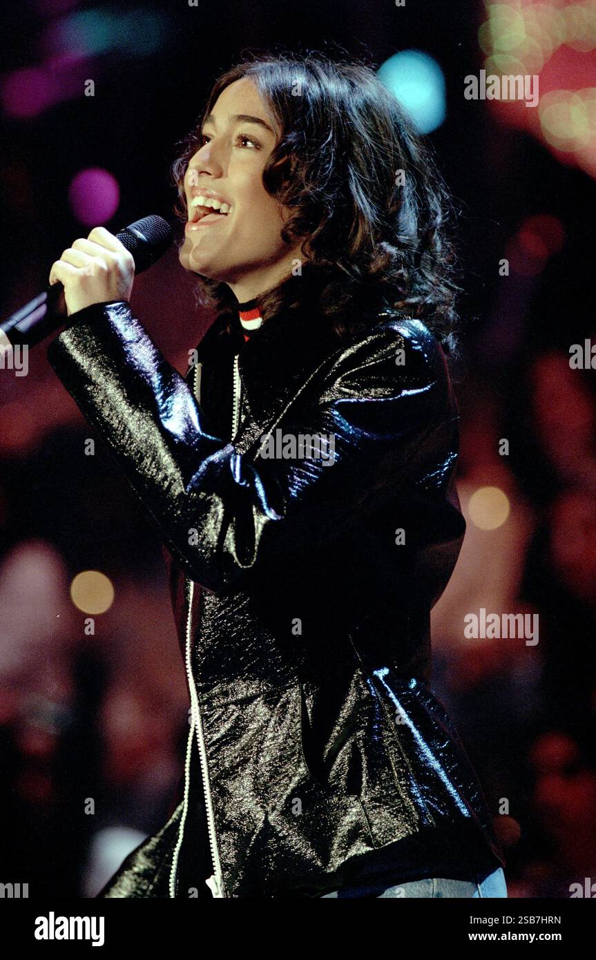 Sanremo Italy 25/02/1996:Syria,Italian singer, during the television ...