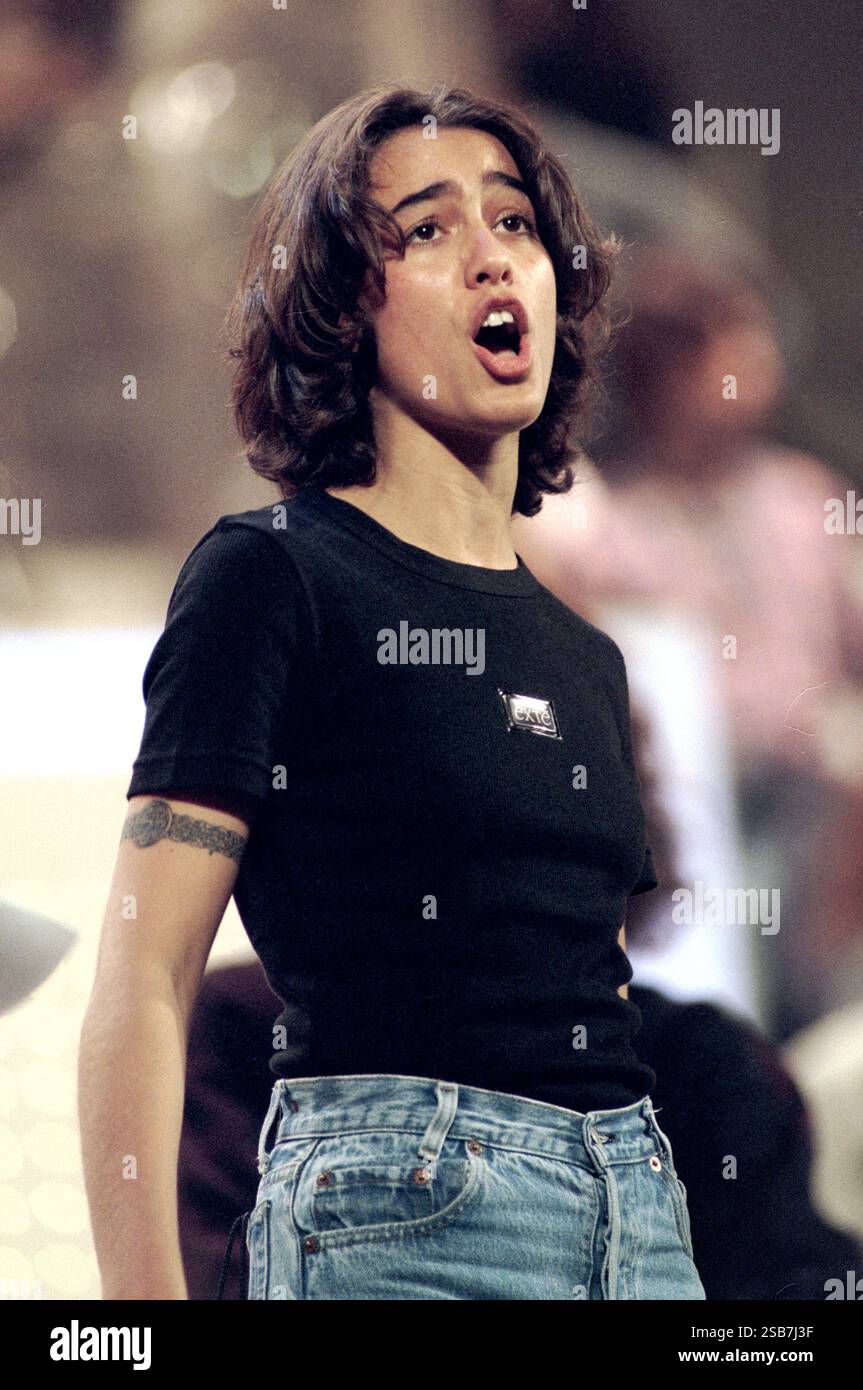 Sanremo Italy 08/11/1995:Syria,Italian singer, during the television ...