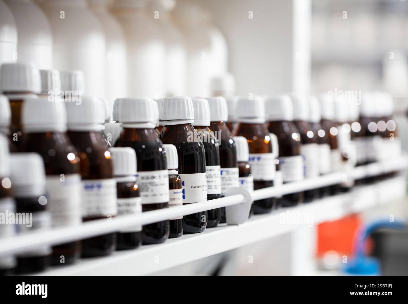 Science, chemical and bottle with pharmaceutical solution, medicine for ...