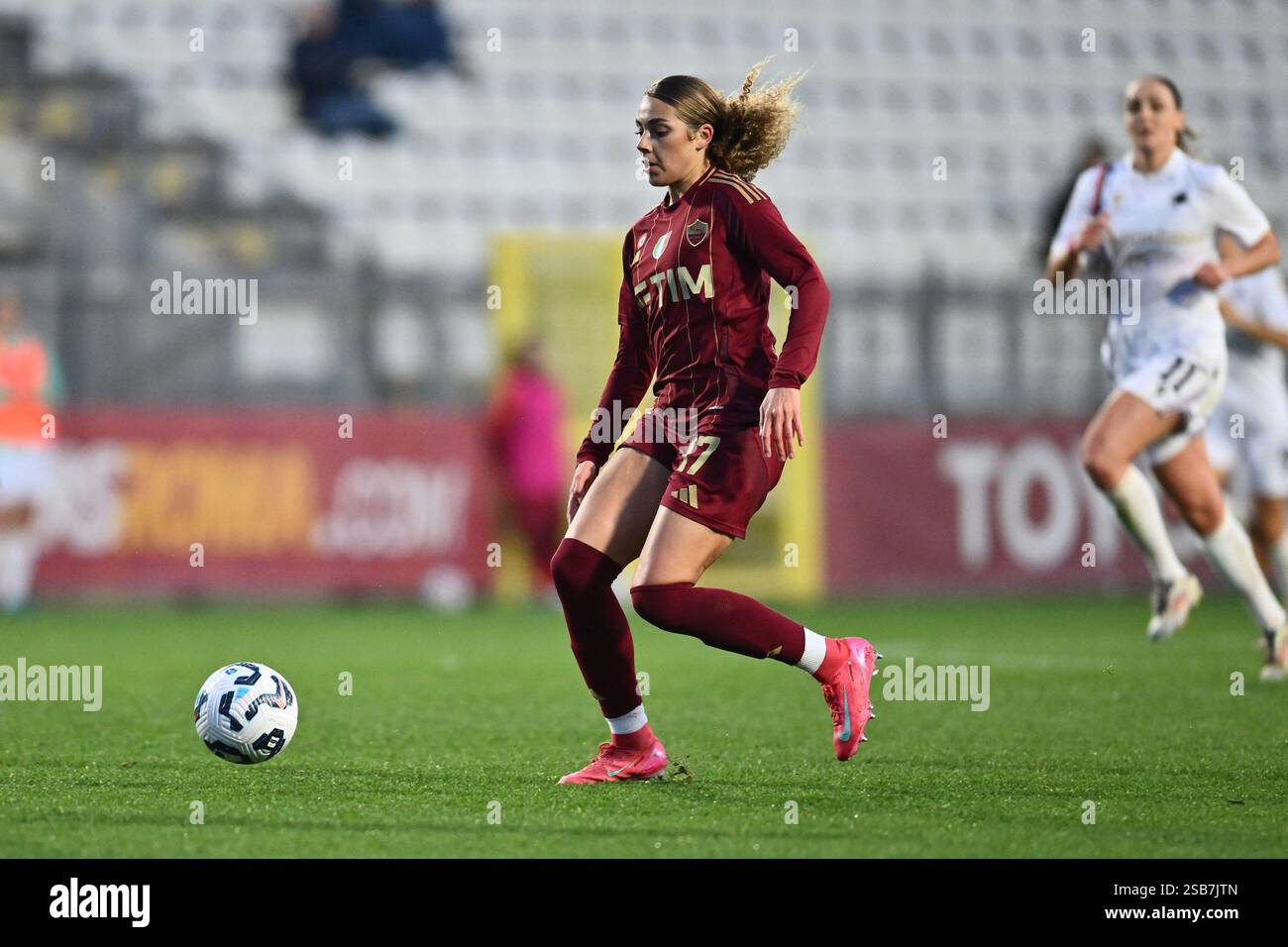 Alayah Pilgrim of A.S. Roma Femminile is in action during the 17th day ...