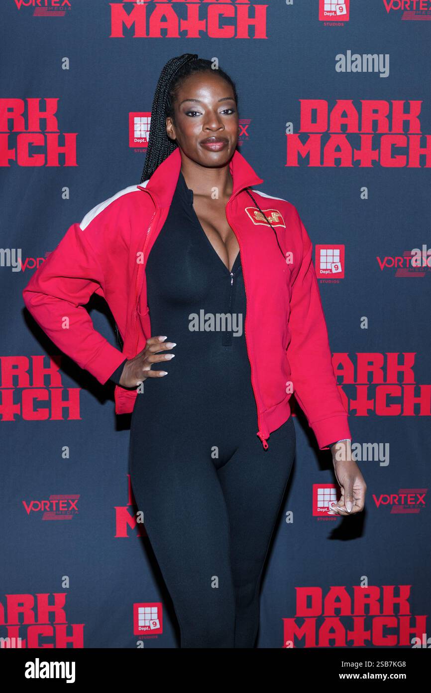 Toronto, Canada. 31st Jan, 2025. Ayisha Issa attends the “Dark Match” Toronto Theatrical ...