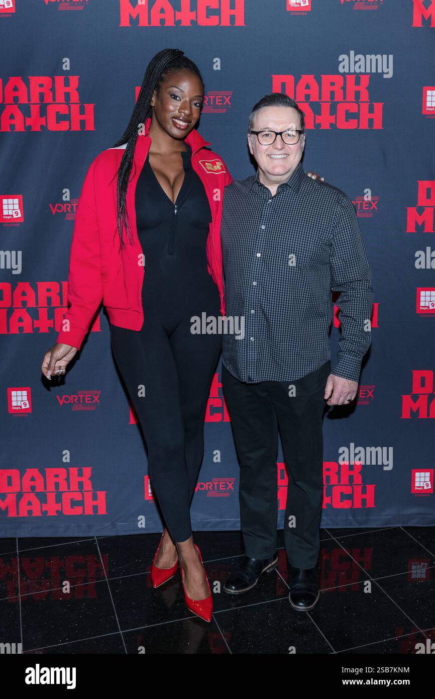 (L to R) Ayisha Issa and Don Depoe attend the “Dark Match” Toronto ...