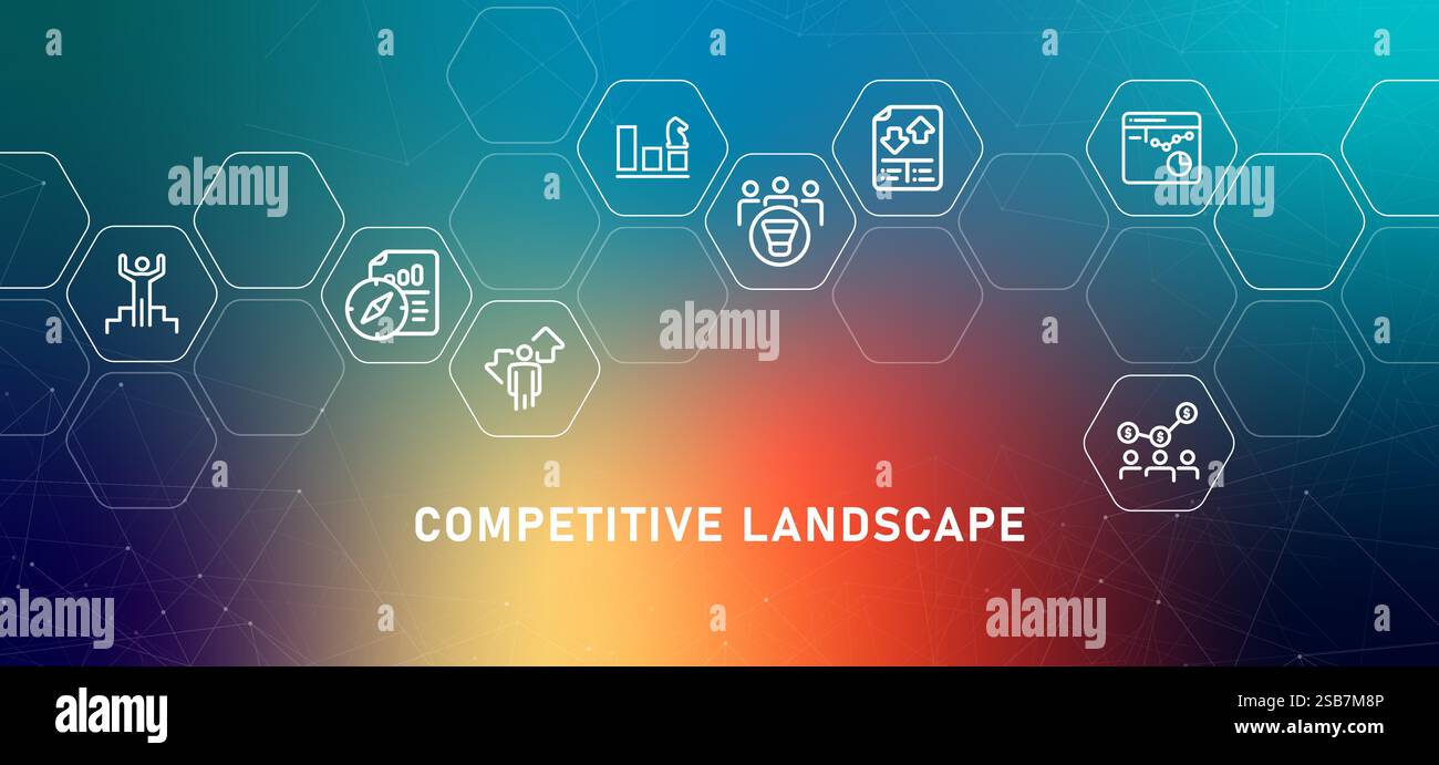 Competitive Landscape gradient header corporate rivalry market research ...