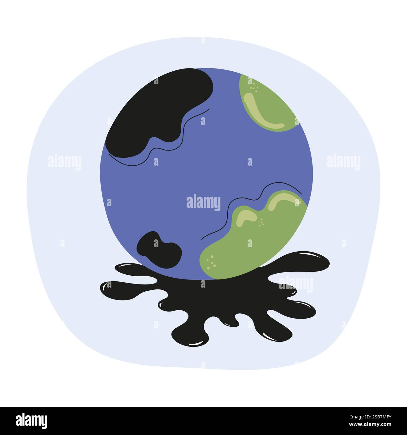 Earth representing environmental issues with oil spill and ...