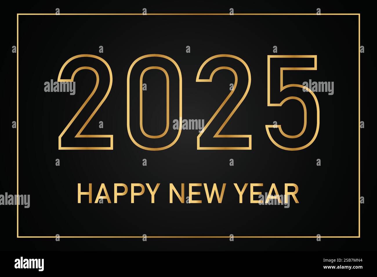 2025 handwritten text. Typography vector design for Happy New Year ...