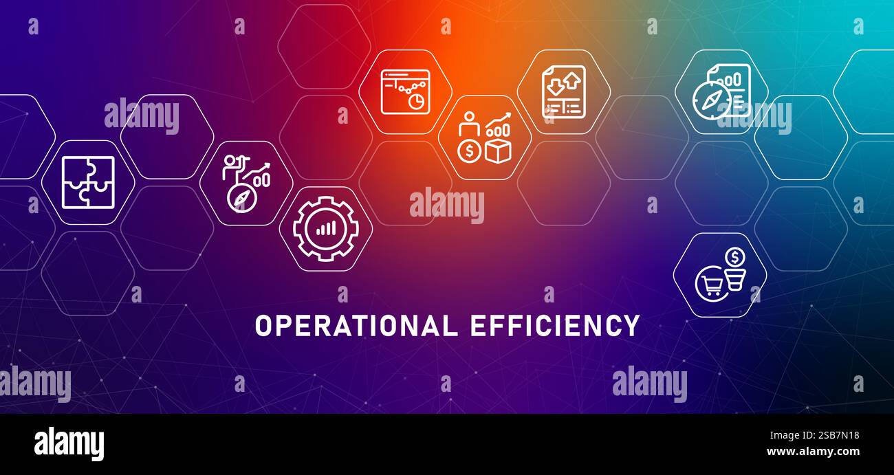 Operational Efficiency gradient header strategy company efficient ...