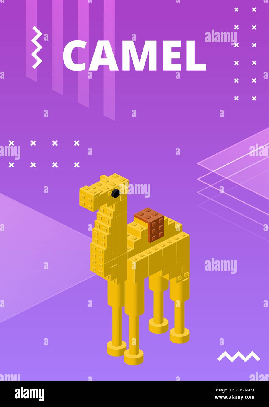 Camel poster for print and design. Vector illustration Stock Vector ...